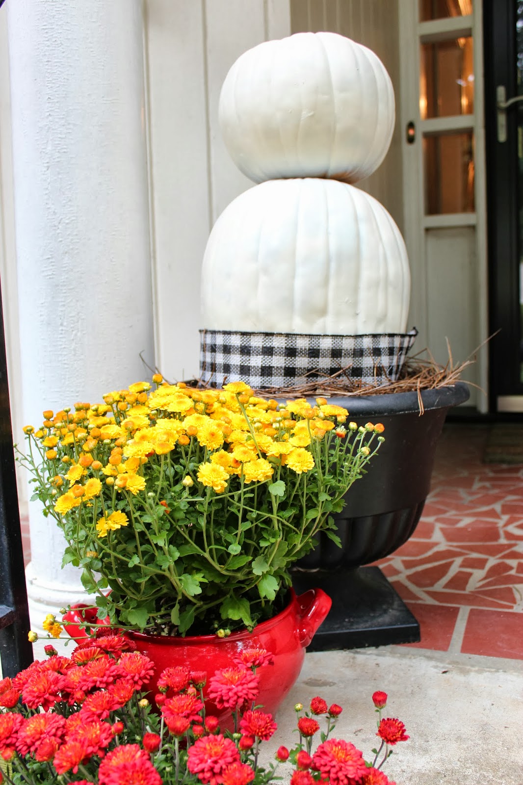 Hello Fall! Front Porch + Pumpkin Topiaries - Southern State of Mind ...