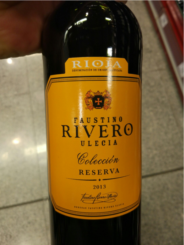 Faustino Rivero Ulecia un vino reserva de 2013 con Denominación de ...