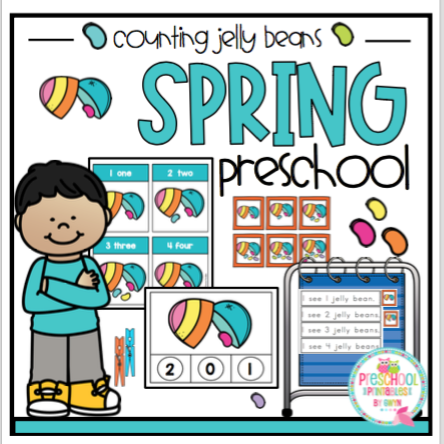 Spring Counting Jelly Beans 1-12 ~ Preschool Printables