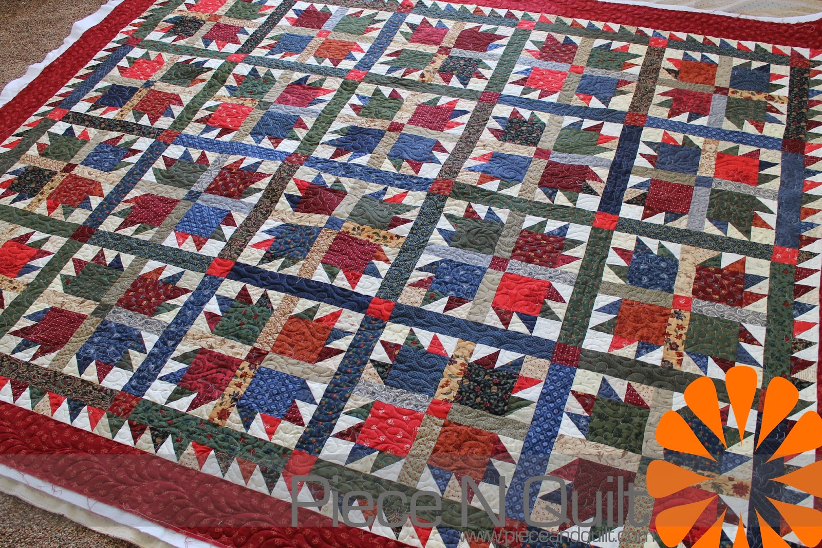 Printable Bear Paw Quilt Pattern