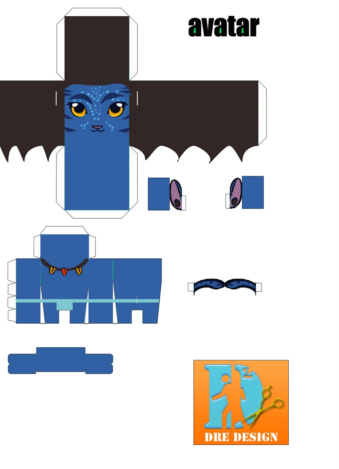 Dre paper toy: avatar paper toy