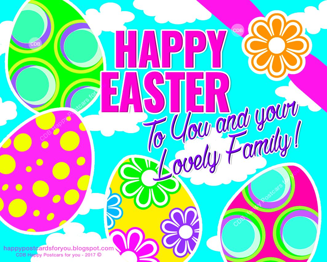 CDB Happy Postcards for You: Greeting card 🌼🌸🌺 HAPPY EASTER To You and ...