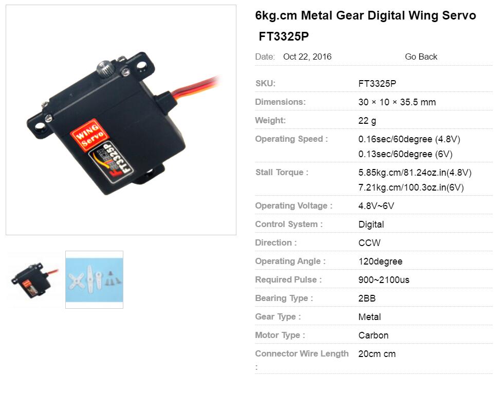 FEETECH SERVO: 2017