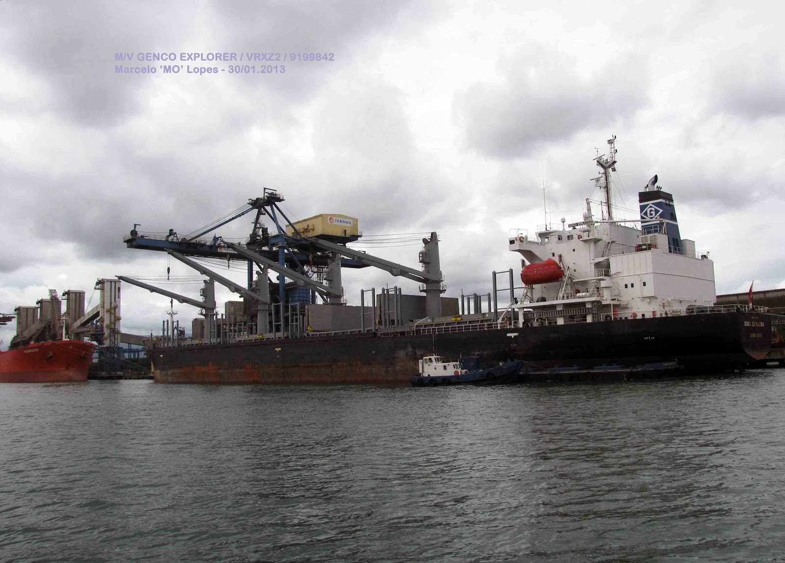 Santos Shiplovers: M/V Genco Explorer / VRXZ2 - Operando no Termag