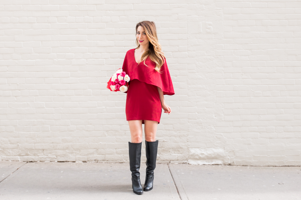 OOTD - Burgundy Cape Dress | La Petite Noob | A Toronto-Based Fashion ...