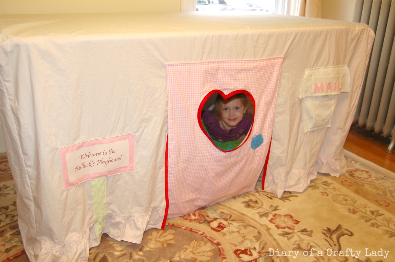 Diary of a Crafty Lady: Sheet Fort - Over the Table
