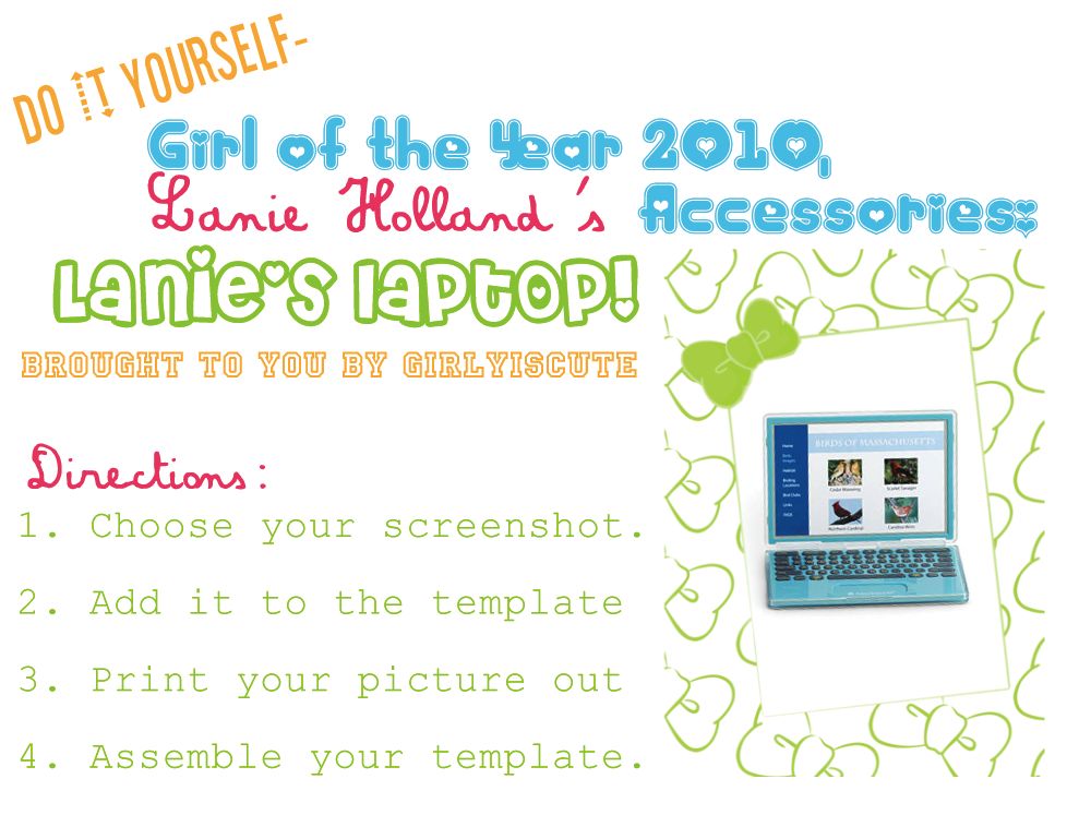 Girlyiscute: Laptop Template ;3