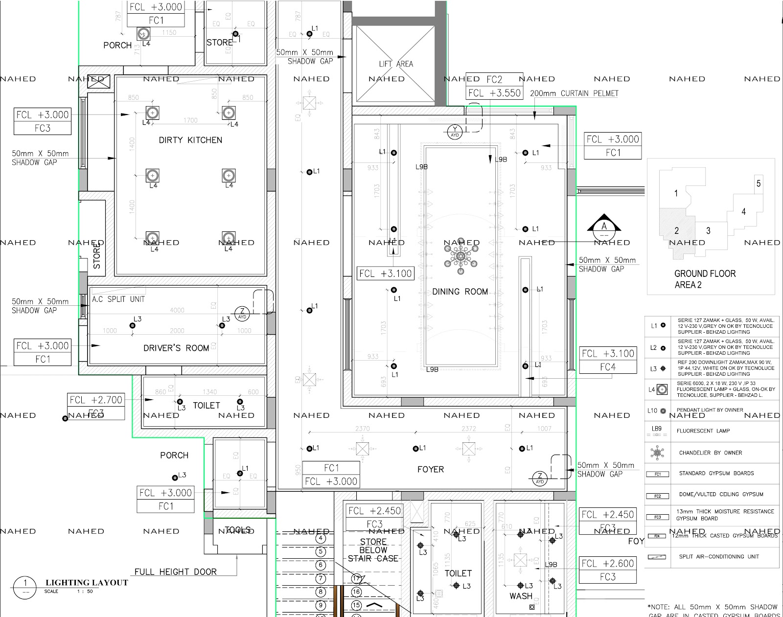 Private Villa Ceiling Setout Layout (Detail/Working Drawing) ~ NAHED ...
