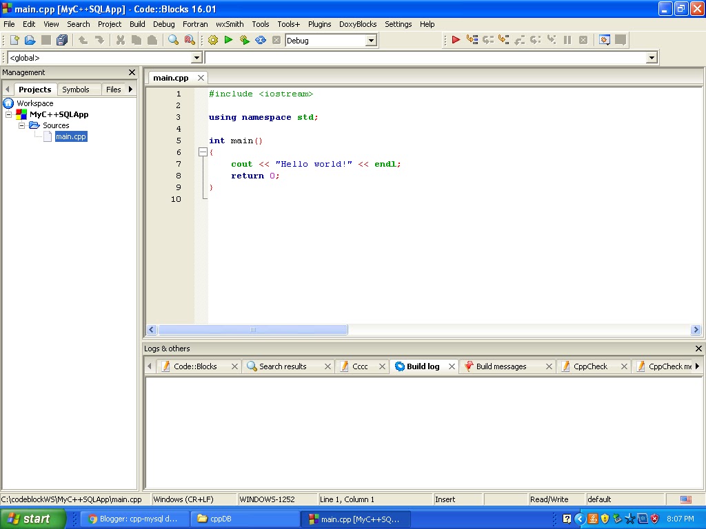 Cpp Mysql Database Connectivity Using Code Blocks With Sample Project Cpp Mysql Database 9907