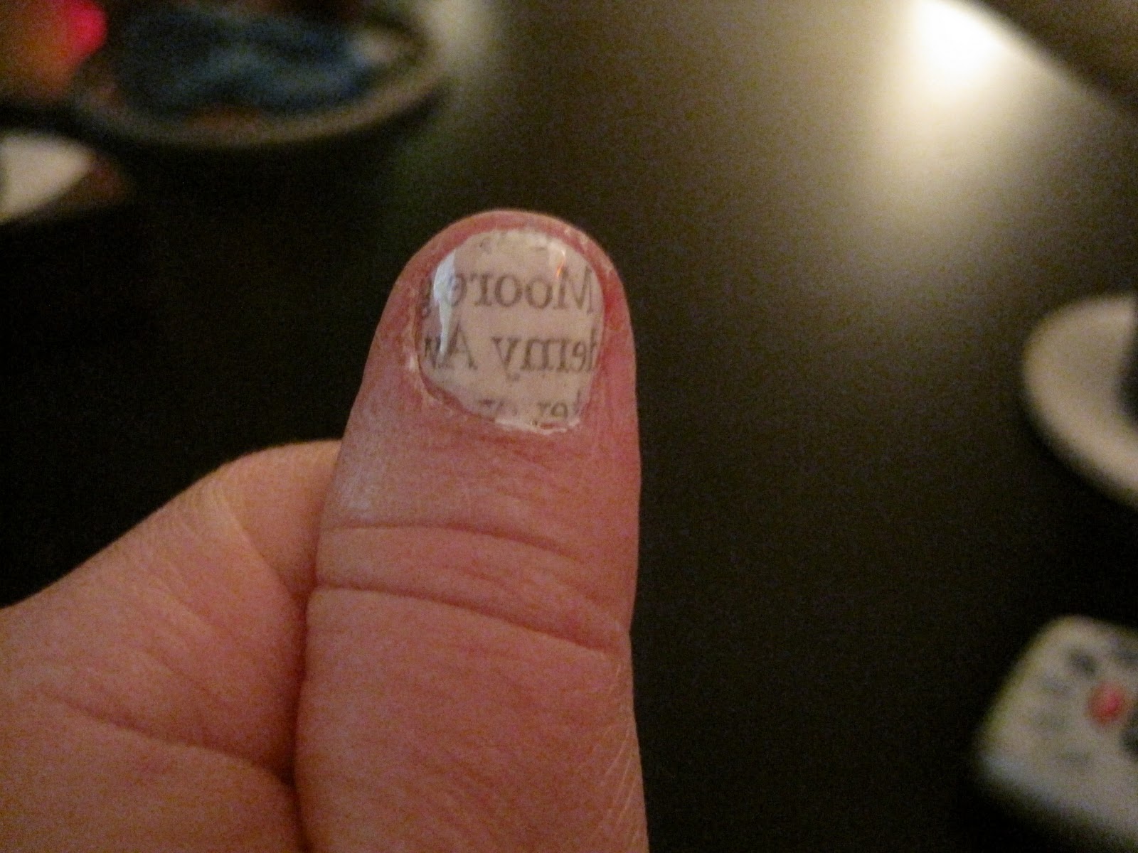 Beck-terest: First Try...Newsprint Nails