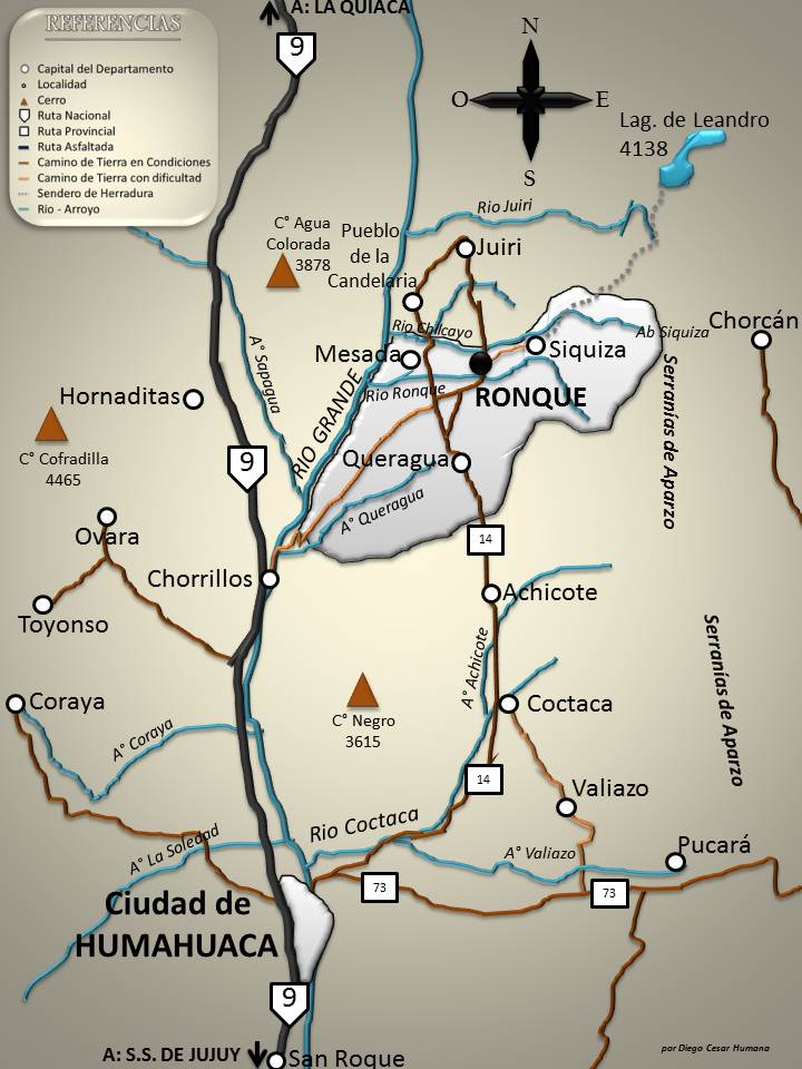 RONQUE-RODERO-HUMAHUACA: Ubicación