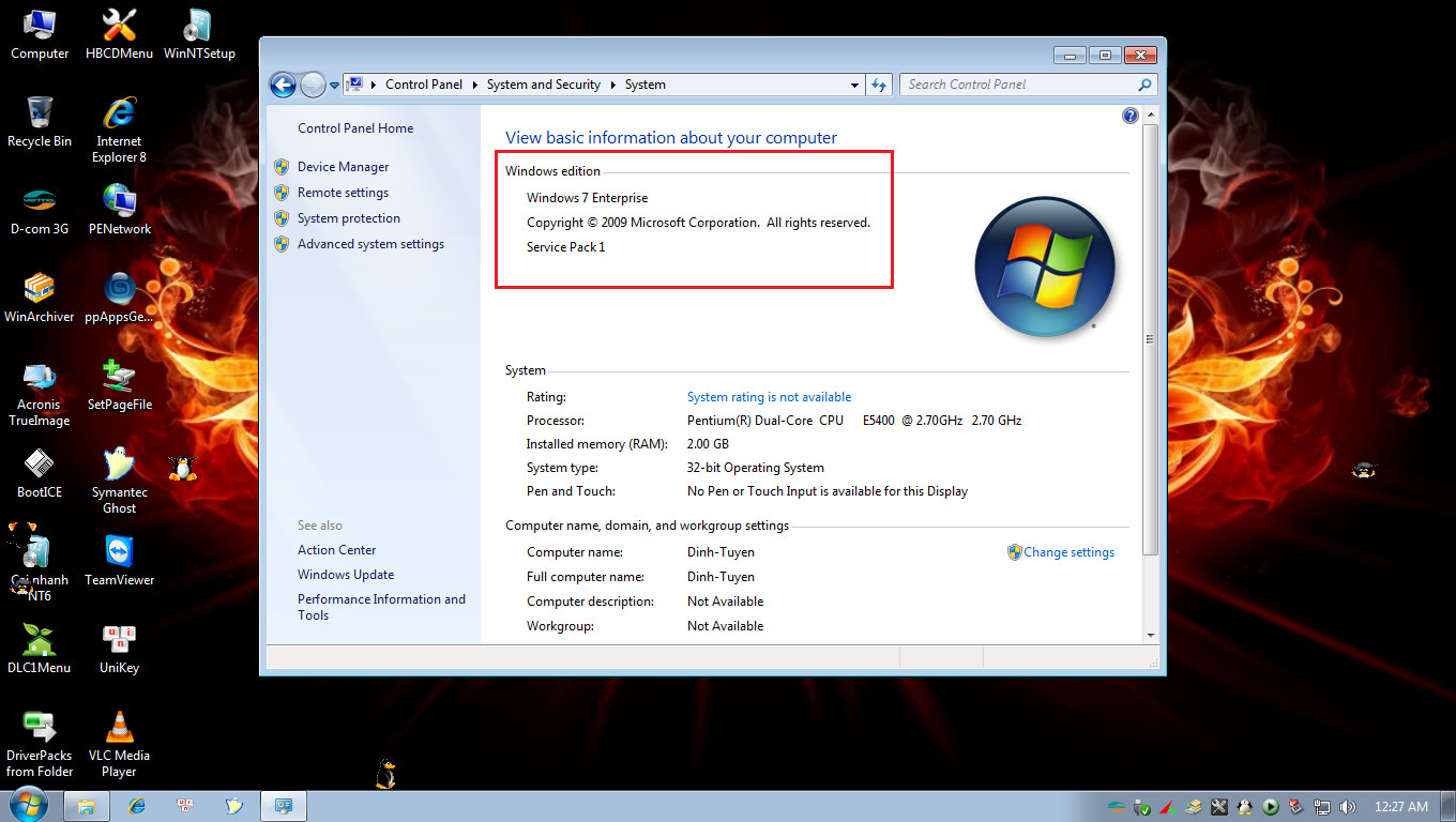 Tổng hợp phần mềm hay update thường xuyên : Mini Win7.ISO - giao diện ...
