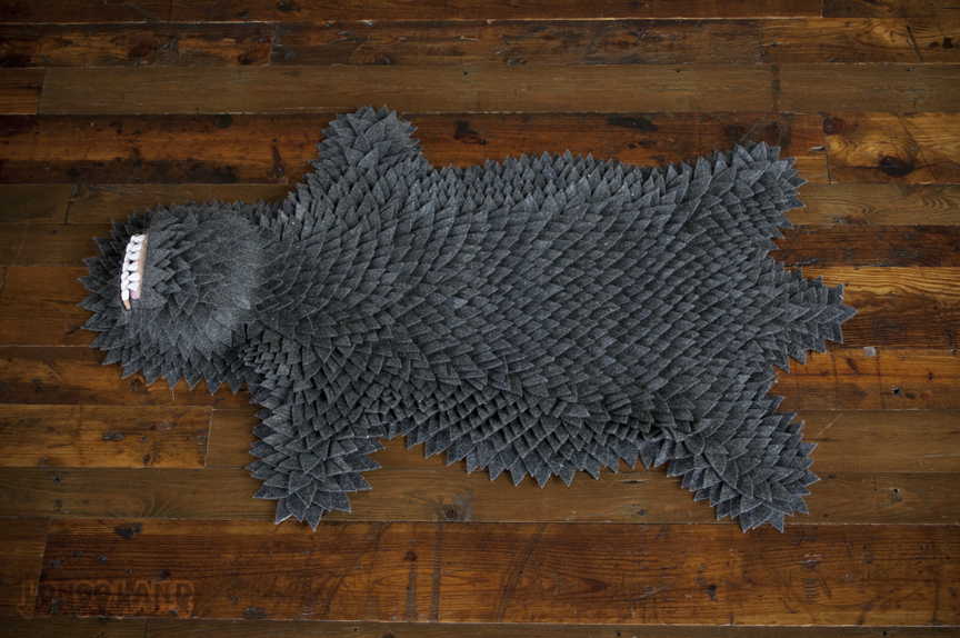 Joshua Ben Longo: Monster Skin Rug : Industrial Gray