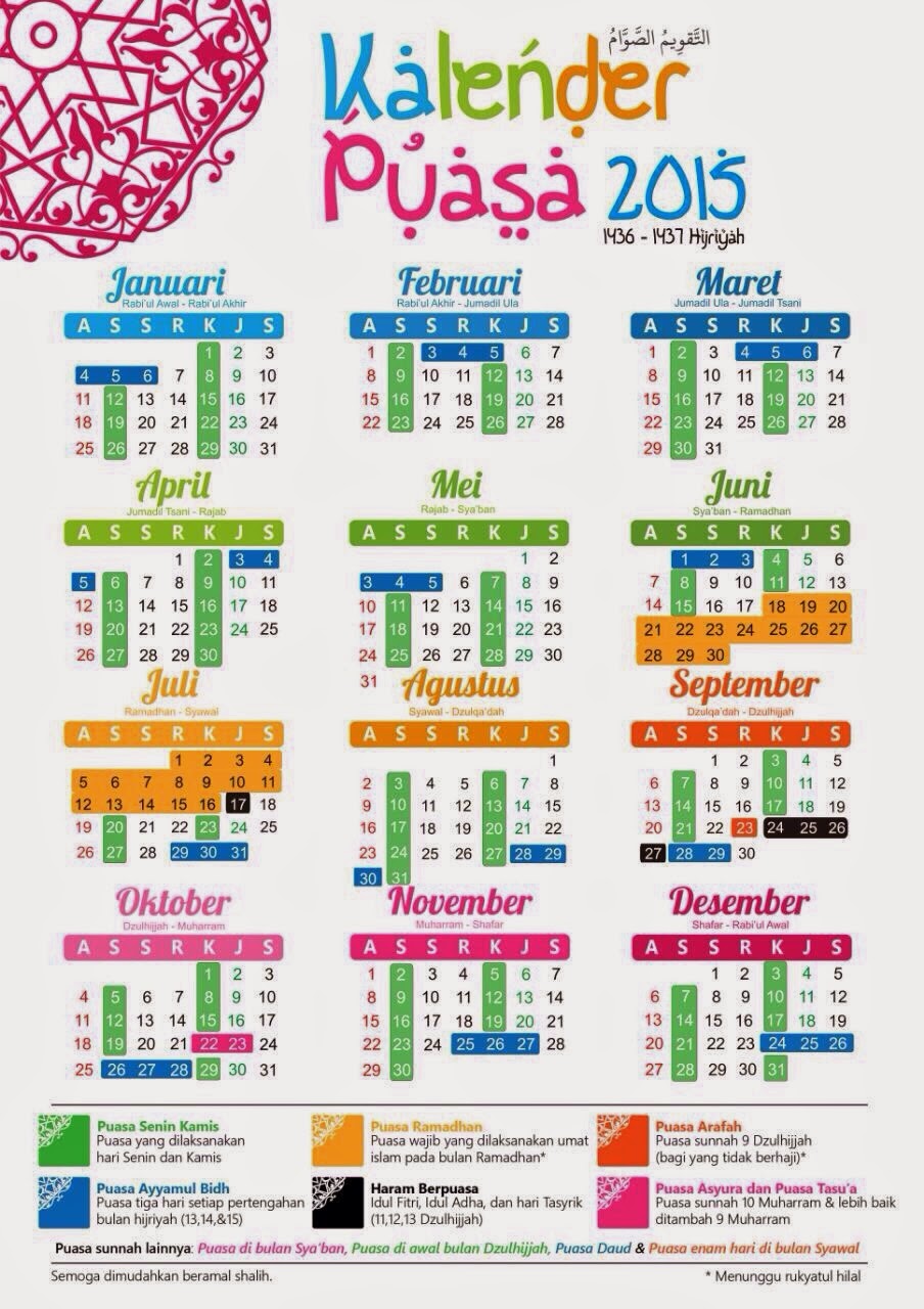 Real Life Is Real: Kalendar rasmi 2015 dan Kalendar puasa ...