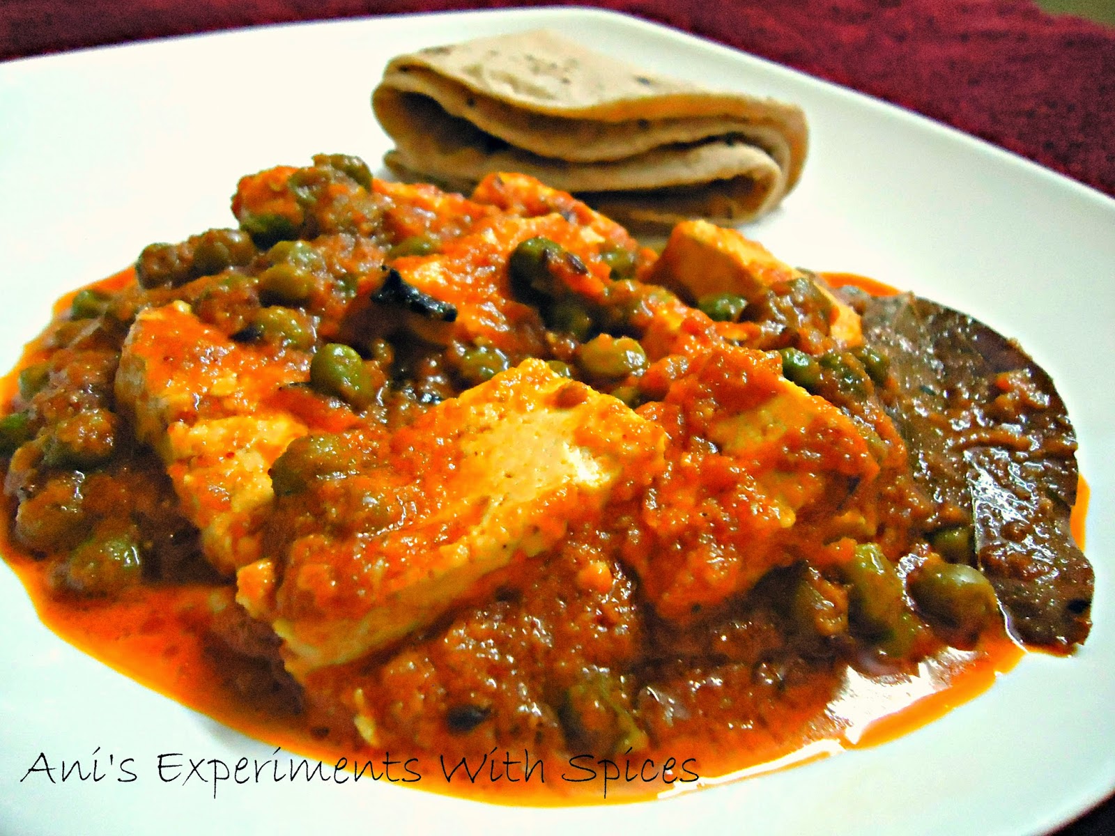 Ani's Experiments With Spices: Muttar Paneer (Cottage Cheese With Peas ...
