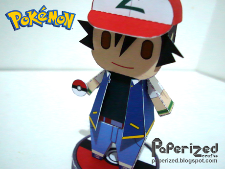 Pokemon : Ash Ketchum Papercraft | Paperized Crafts