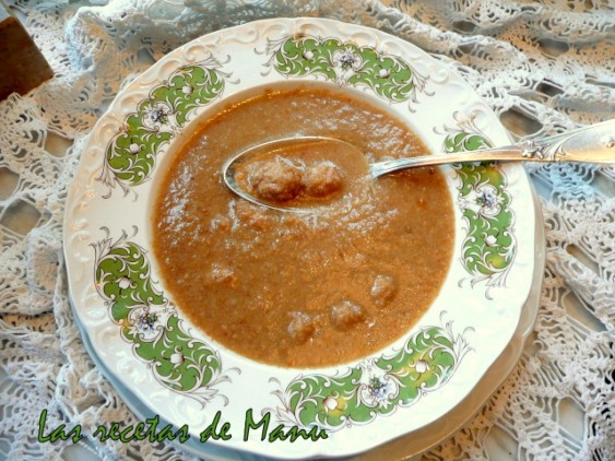 Las recetas de Manu: "SOPA TORRADA DE PILOTILLES" SOPA DE PAN CON MINI ...