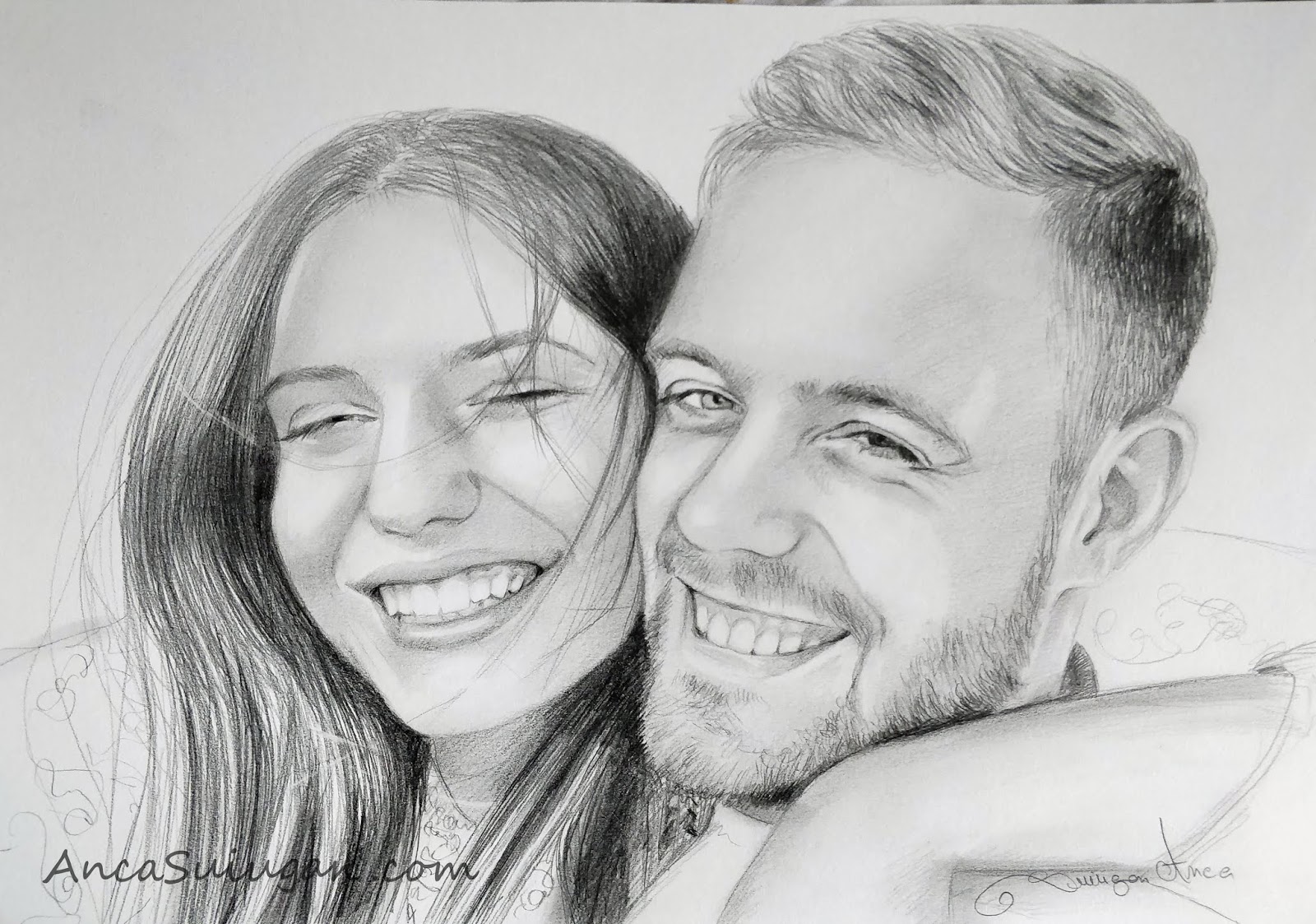 Portrete la comanda: Portrete în creioane colorate sau în creion grafic