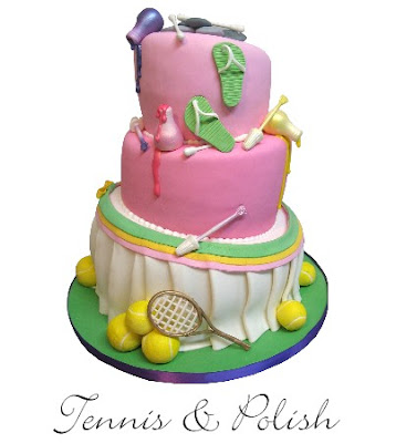 Pink Preppy Party Girl: Tennis Cakes