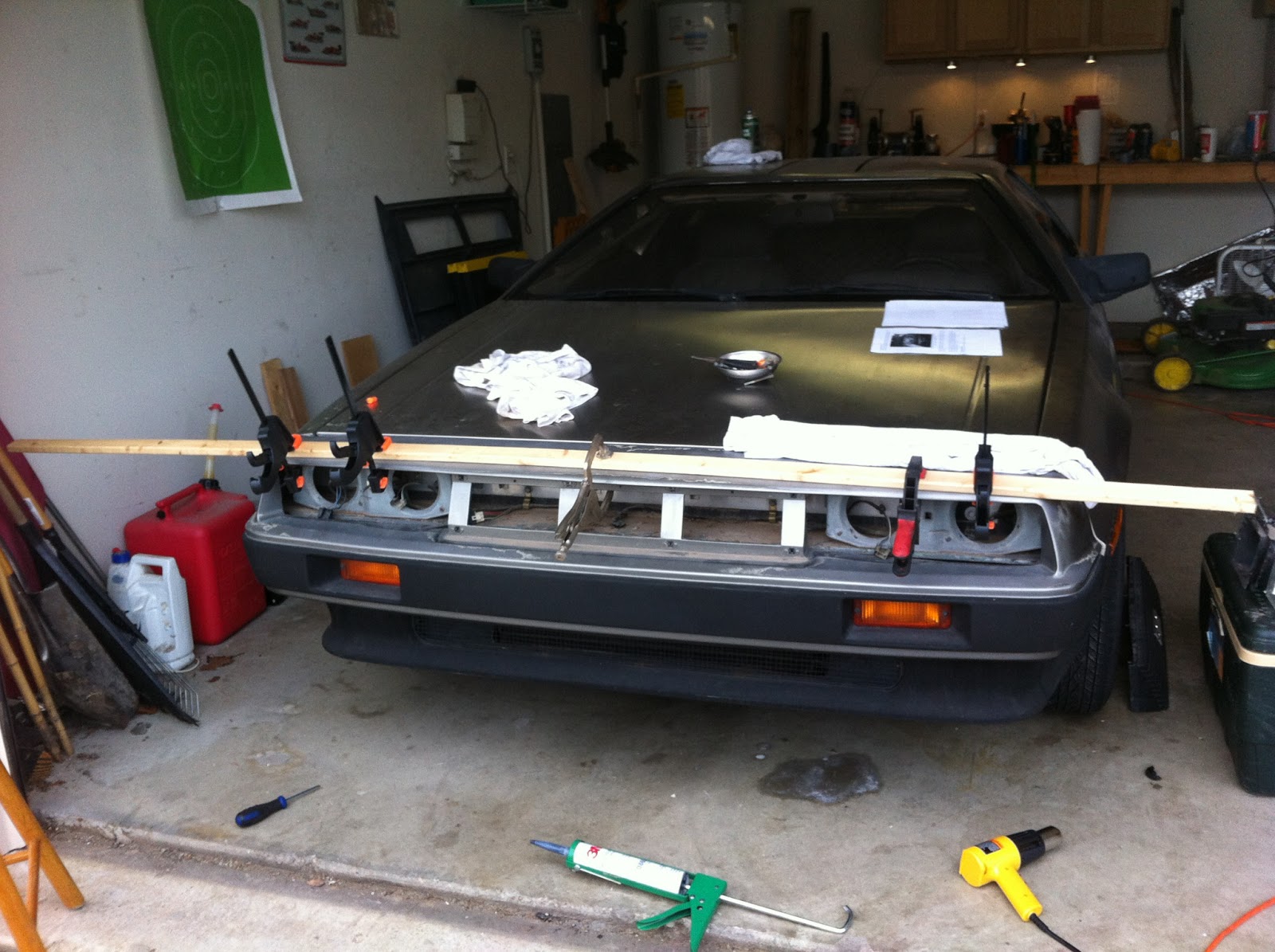 Jeff's 1981 DeLorean: Front Fascia Eyebrow Repair
