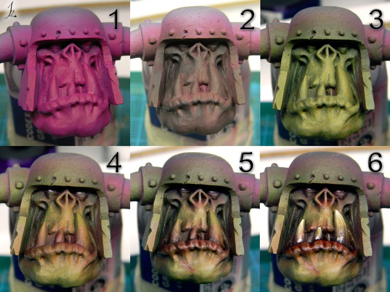 Karaikal Painting Studio: Orc Face SbS Process