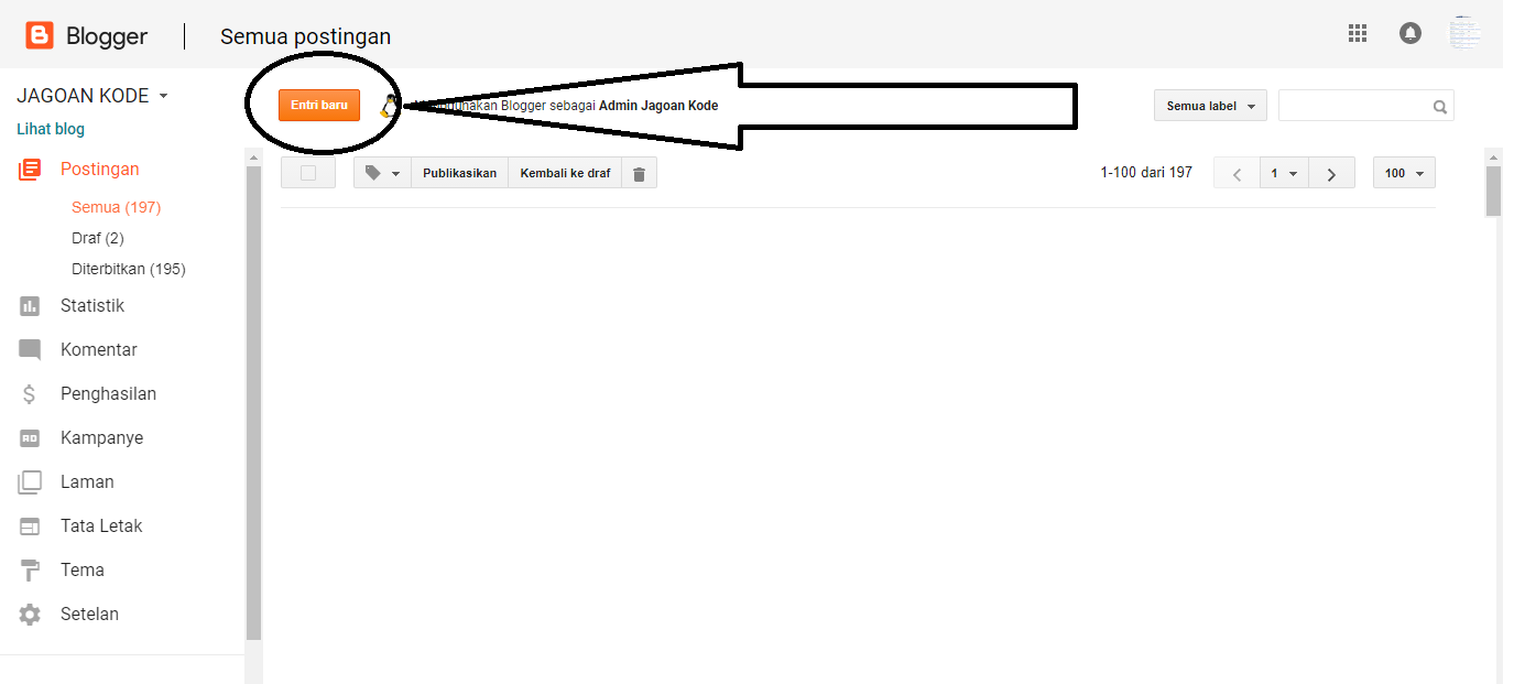 Cara Membuat Sebuah Artikel Di Blogger - Jagoan Kode