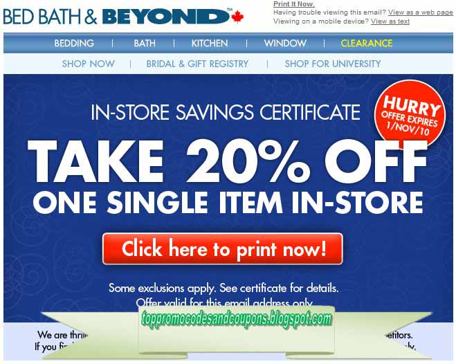 Free Promo Codes and Coupons 2023: Bed Bath and Beyond Coupons