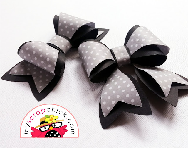 Paper Bow Layers in 3D - svg file tutorial - myscrapchick