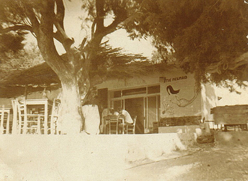 ON THE ROAD Archives: The Mermaid Cafe. Matala, Crete. 1970