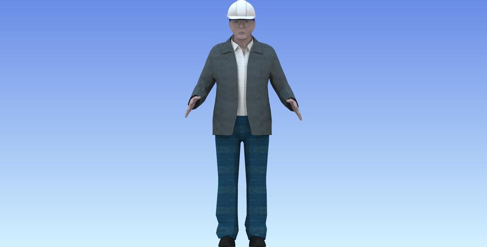 236. Worker 3D || Free download 3D model
