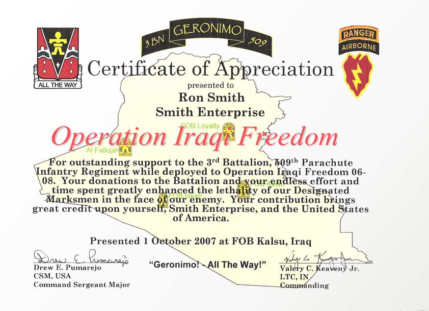 Smith Enterprise • Smith Enterprises: SEI Awarded a Certificate from 3 ...