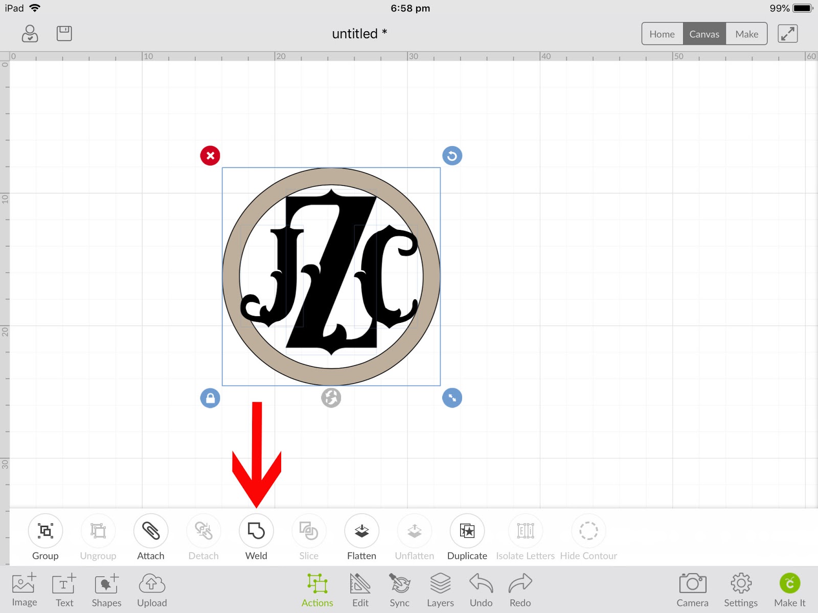 Simple Monogram Design in Cricut App | Design Bundles