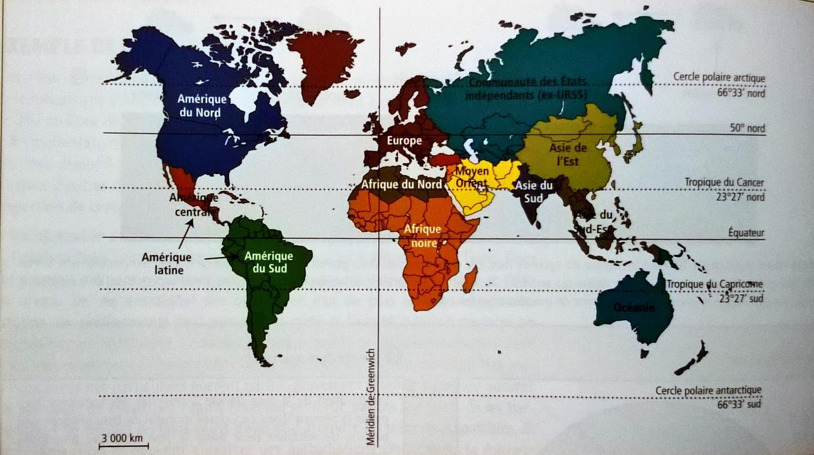 bloGÉO: Références spatiales - Les grandes régions géographiques - Monde