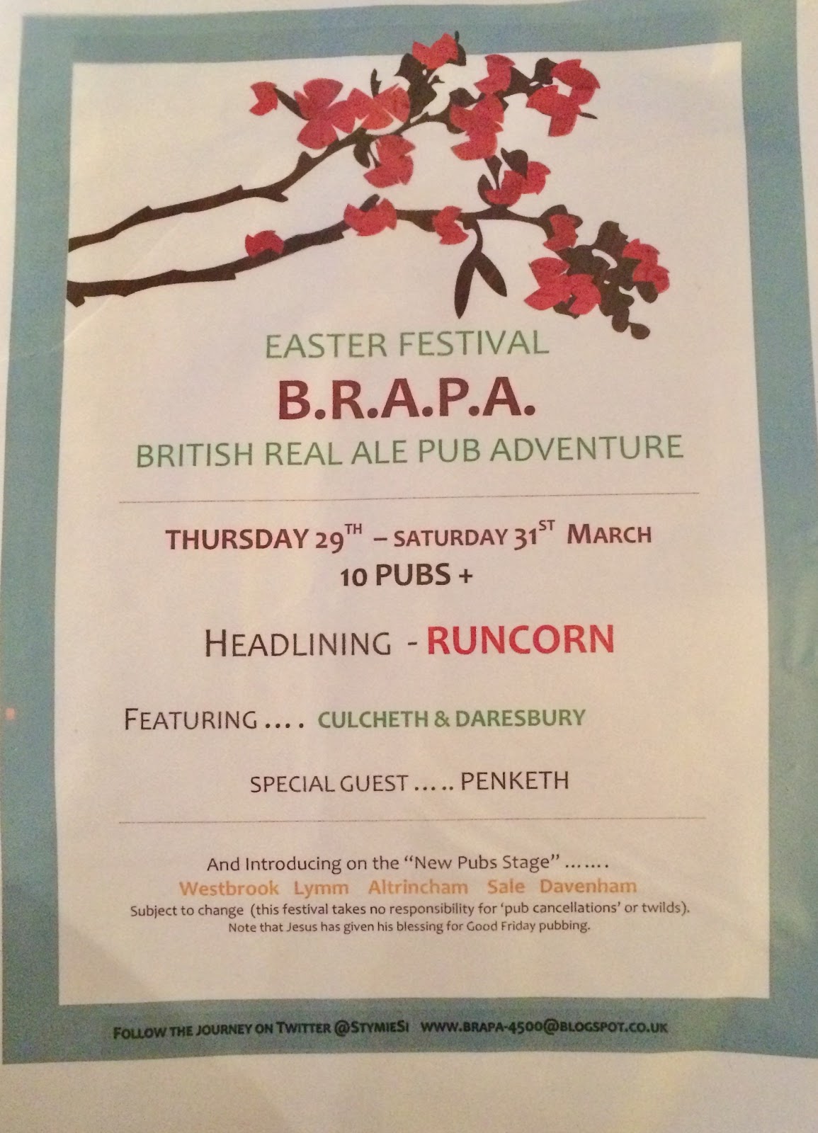 BRAPA (British Real Ale Pub Adventure): BRAPA - Resurrection in Runcorn