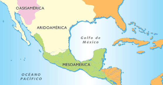 ÁREAS GEOGRÁFICAS DEL MÉXICO ANTIGUO.: MAPA DE LA UBICACIÓN DE LAS ...