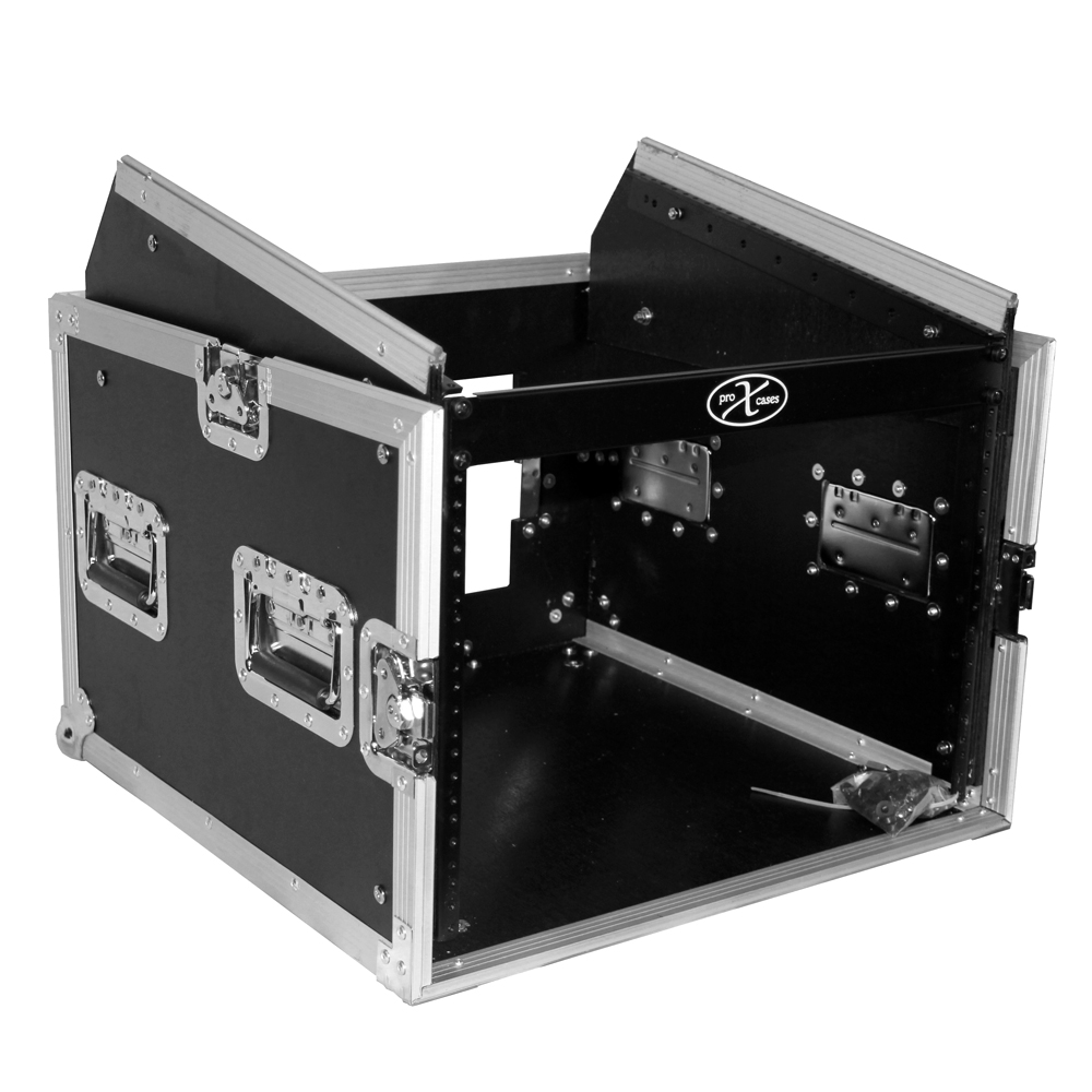 Pro X Cases: 8 Space Amp Rack 10 Slanted Top 8U 10U Mixer DJ Combo Rack ...