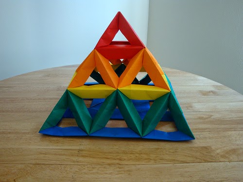 origami pyramid ~ easy origami instructions for kids crafts