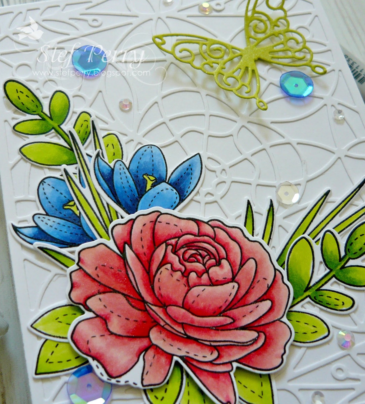 Perry Papercrafts: Spring Wings & Flowers
