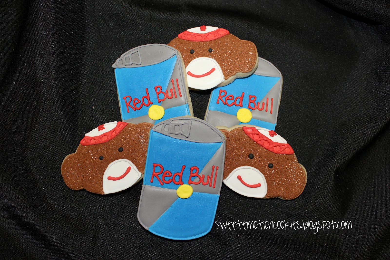 Sweet Emotion: Sock Monkey and Red Bull Cookies