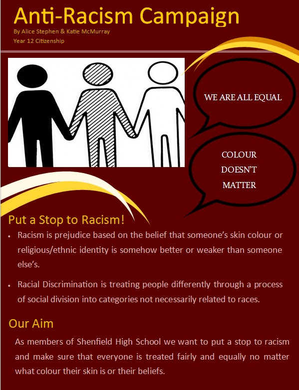 Anti-Racism Campaign: Our Anti-Racism Campaign and Aims