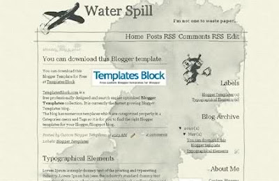 New Plane Design Blogger Template Free Download