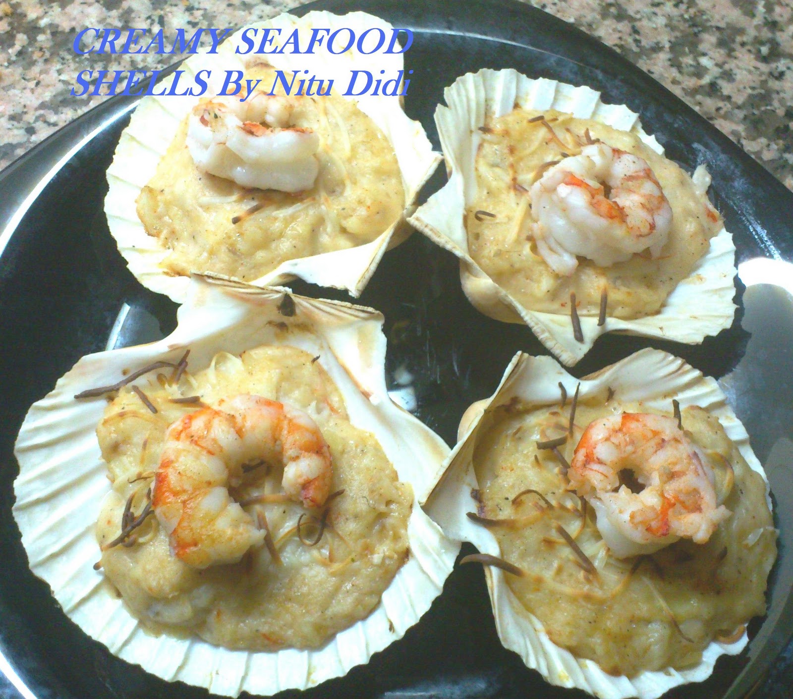 NITU Y ADELA: CONCHAS DE PESCADO Y GAMBAS