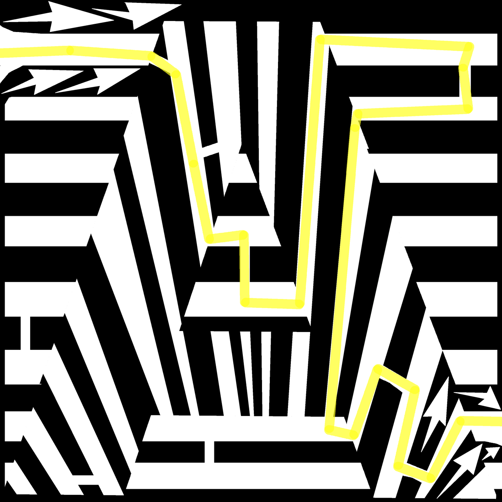 Gnarly Optical Illusion Mazes: The Letter B Maze Optical Illusion by ...