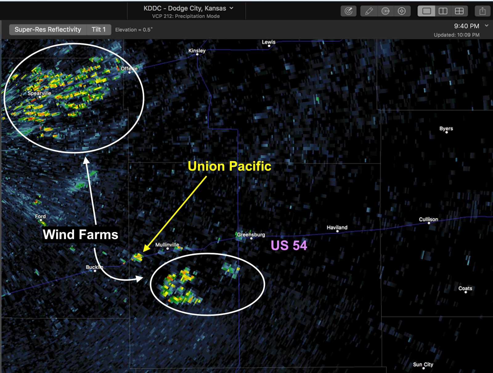 MSE Creative Consulting Blog: A Union Pacific Train on Weather Radar