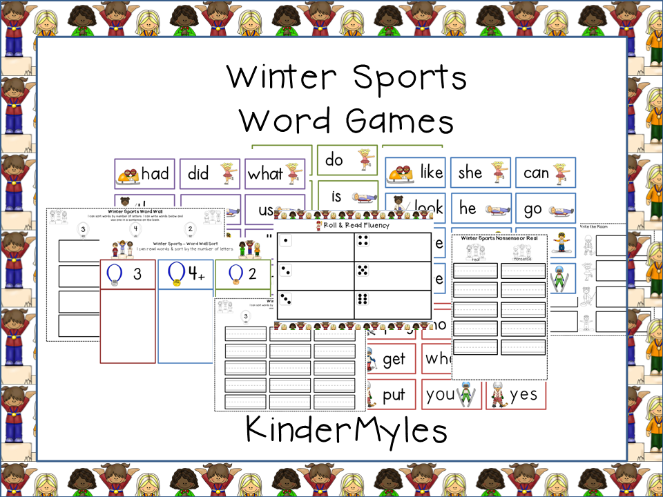 KinderMyles: Winter Sports and Monday Freebie
