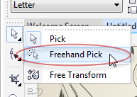 Menyeleksi Objek dengan Freehand Pick tool di CorelDRAW | Belajar CorelDRAW