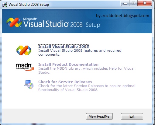 Cara Instal Visual Studio 2008 Express Edition - RoziDotNet