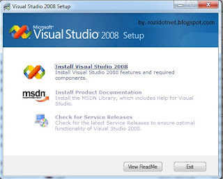 Cara Instal Visual Studio 2008 Express Edition - RoziDotNet