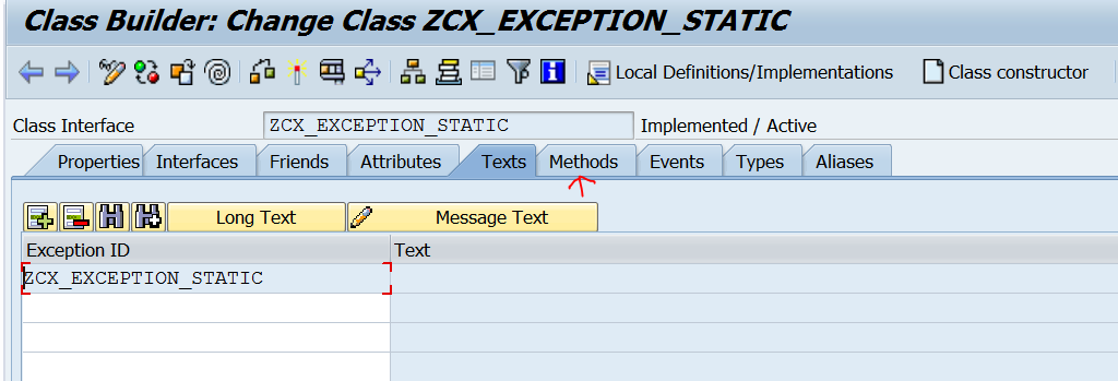 TECHSAP : OO ABAP Exception : Using message class with Exception calss