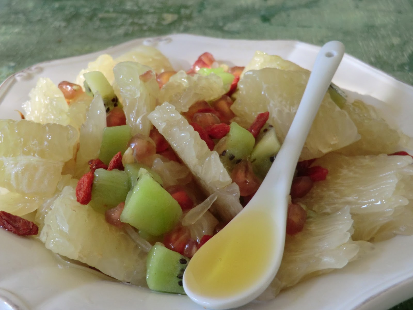Salade de pamplemousse chinois au sirop d'agave - Ma petite cuisine ...